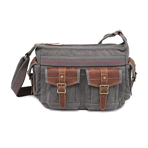 Tsd Brand Turtle Ridge Canvas Mail Bag - Gray
