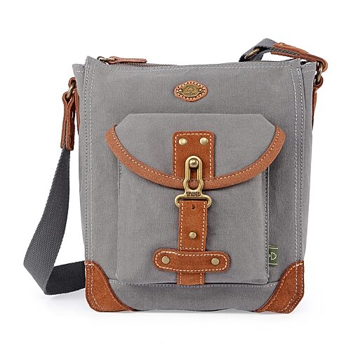 Click here for Tsd Brand Dolphin Canvas Crossbody Bag - Gray prices