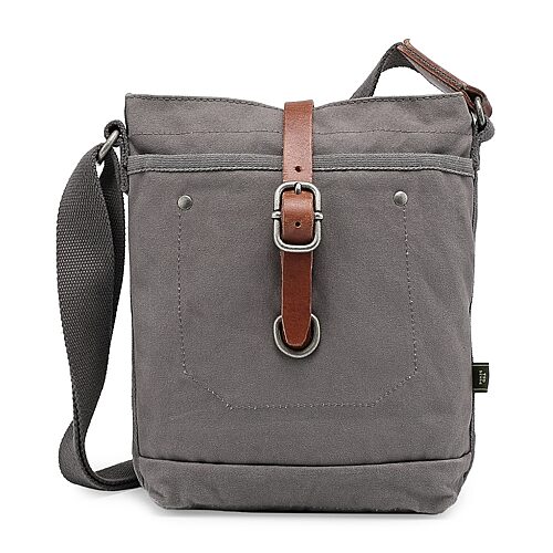 Click here for Tsd Brand Forest Canvas Crossbody Bag - Gray prices