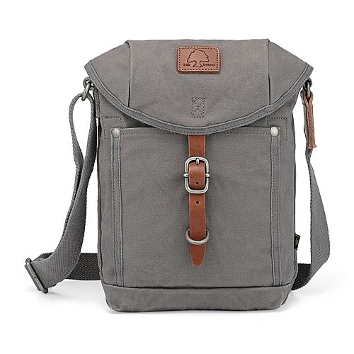 Click here for Tsd Brand Forest Canvas Flap Crossbody Bag - Gray prices