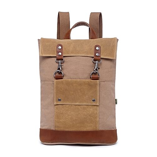 Click here for Tsd Brand Hillside Canvas Backpack - Khaki prices