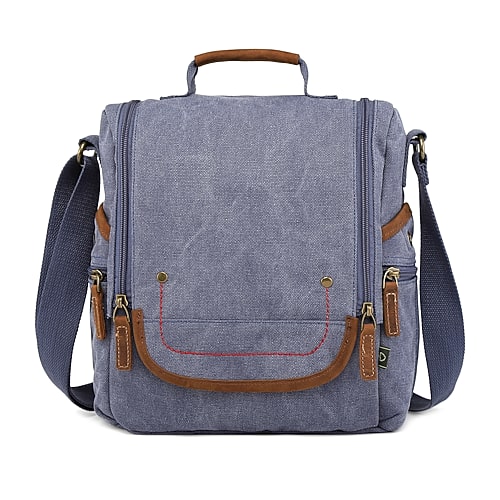 Click here for Tsd Brand Atona Traveler Canvas Crossbody Bag - Bl... prices