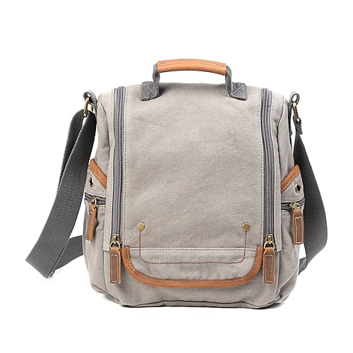 Click here for Tsd Brand Atona Traveler Canvas Crossbody Bag - Gr... prices