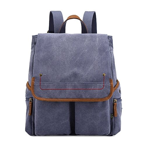 Click here for Tsd Brand Atona Canvas Backpack - Blue prices
