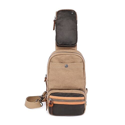 Click here for Tsd Brand Tapa Canvas Sling Bag - Brown prices