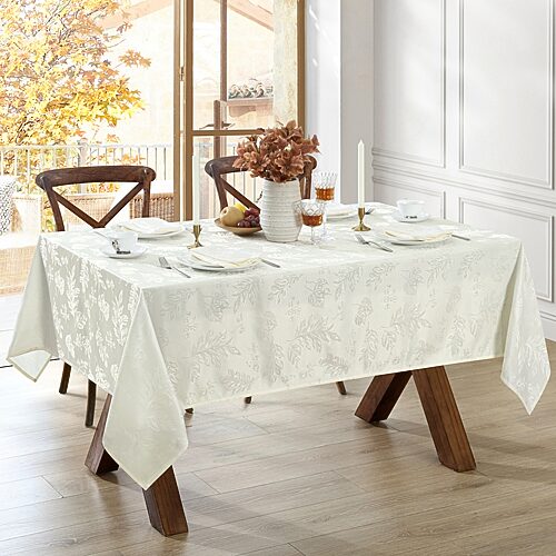Click here for Elrene Elegant Woven Leaves Jacquard Damask Tablec... prices