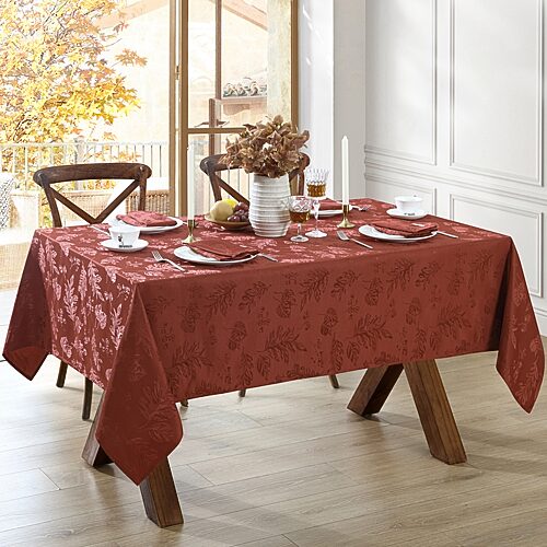 Click here for Elrene Elegant Woven Leaves Jacquard Damask Tablec... prices