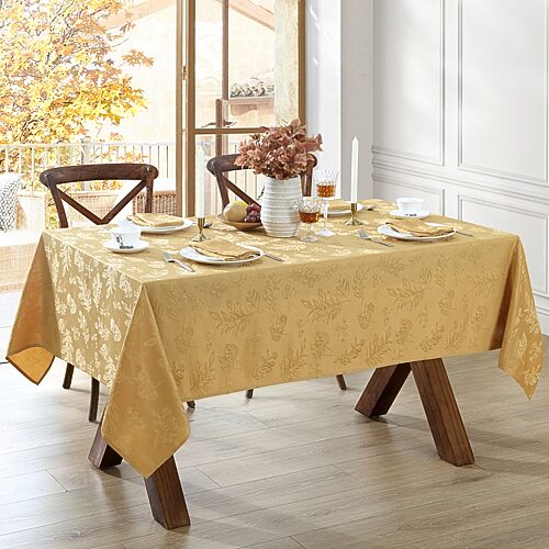 Click here for Elrene Elegant Woven Leaves Jacquard Damask Tablec... prices