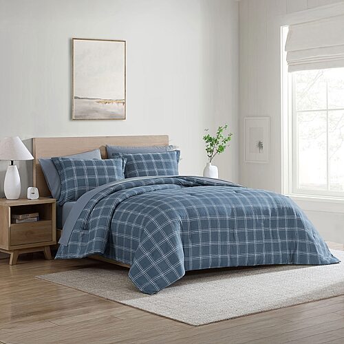Click here for Swift Home Reversible Plaid 7pc. Bed-in-a-Bag Comf... prices