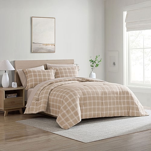 Click here for Swift Home Reversible Plaid 7pc. Bed-in-a-Bag Comf... prices