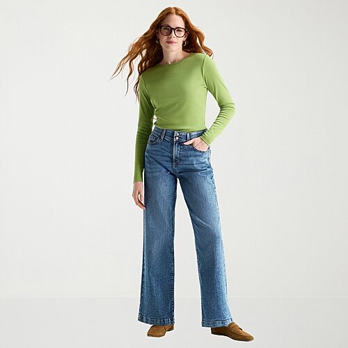 Click here for St. Johns Bay Womens Tall High Rise Wide Leg Jean... prices