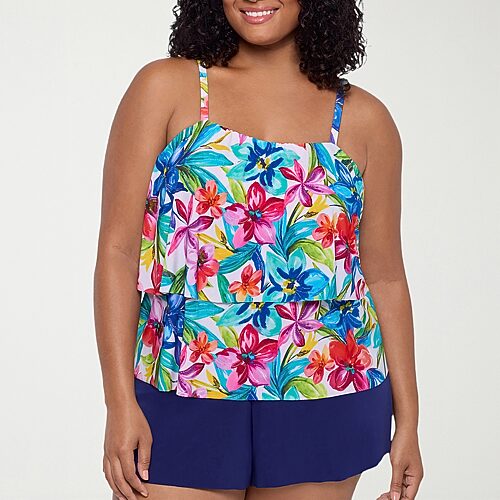 Click here for Plus Size Swimshaper Tropical Treasure Roxy Swimsu... prices