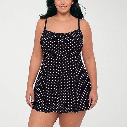 Click here for Sonnet Shores Womens Dots Plus Swim Dress  24w  Bl... prices