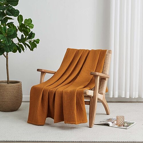 Click here for Patina Vie Maison Cotton Waffle Weave Throw Blanke... prices
