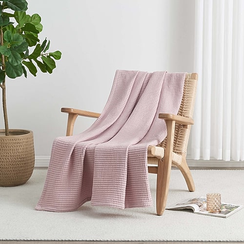 Click here for Patina Vie Maison Cotton Waffle Weave Throw Blanke... prices