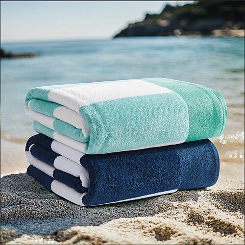 Click here for Oceanfront Resort Cabana Stripe Jacquard 2-pc. Bea... prices