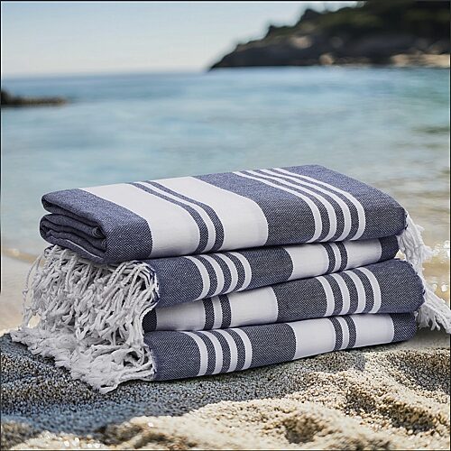 Click here for Oceanfront Resort Cotton Salty Stripe Sand-Free Tu... prices