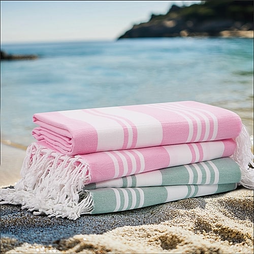 Click here for Oceanfront Resort Cotton Salty Stripe Sand-Free Tu... prices