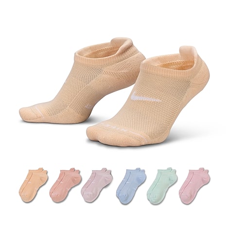 Click here for Nike Womens 6 Pair No Show Socks  Medium  Orange prices