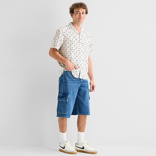 Click here for Arizona Super Baggy Fit Mens 14 Denim Short  38  G... prices
