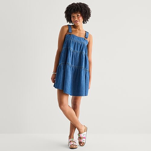 Click here for Arizona Womens Juniors Square Neck Sleeveless Baby... prices
