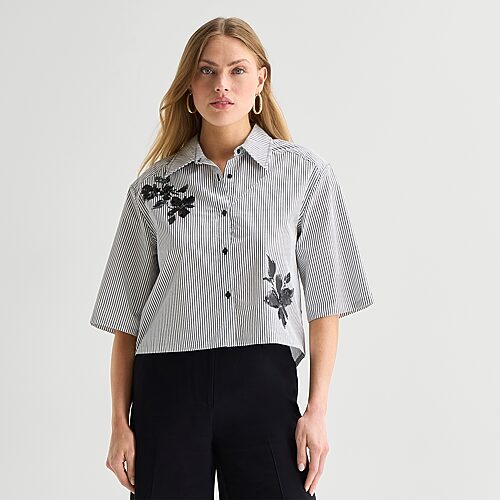Click here for Worthington Womens Short Sleeve Regular Fit Poplin... prices