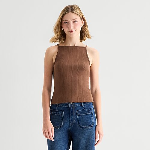 Click here for A.N.A Womens Square Neck Sleeveless Tank Top  X-sm... prices