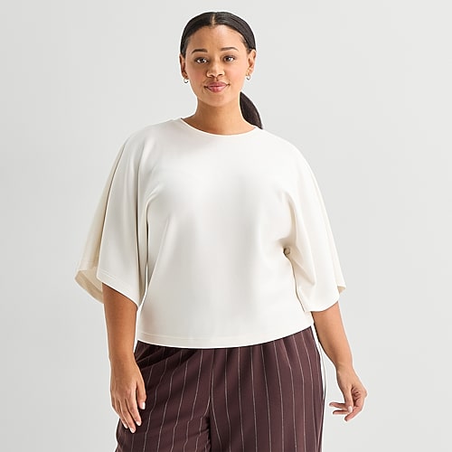 Click here for Stylus Womens Plus Crew Neck Short Sleeve T-Shirt... prices