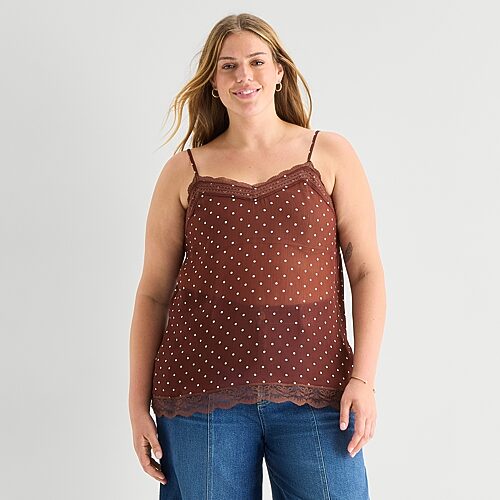 Click here for a.n.a Sheer Womens Plus Sweetheart Neck Sleeveless... prices