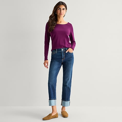 Click here for St. Johns Bay Womens Tall High Rise Straight Leg J... prices