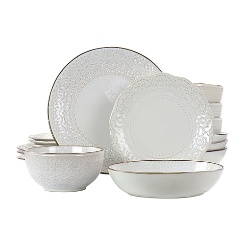 Click here for Elama Countess 16-pc. Stoneware Dinnerware Set  On... prices
