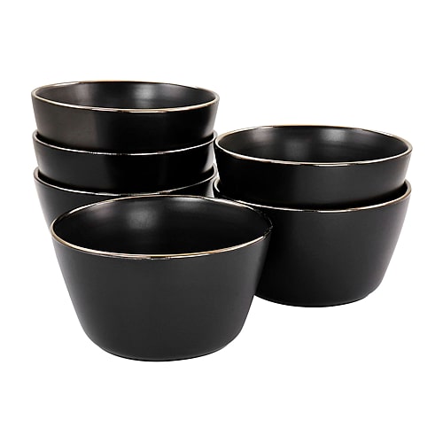Click here for Elama 6-pc. Soup Bowl  One Size  Black prices