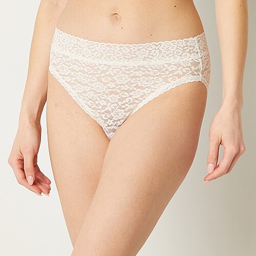 Click here for Ambrielle Everyday Lace High Cut Panty  Small  Whi... prices