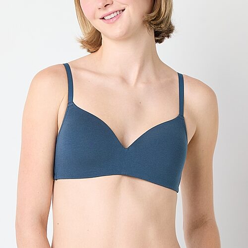 Click here for Arizona Body Cotton Wire Free T-Shirt Bra  B  Blue prices