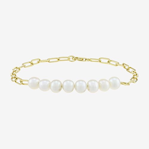 Click here for Womens 14K Gold Over Silver 7.25 Inch Solid Link C... prices