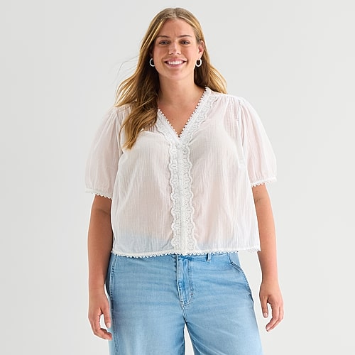 Click here for a.n.a Womens Plus V Neck Short Sleeve Blouse  4x... prices