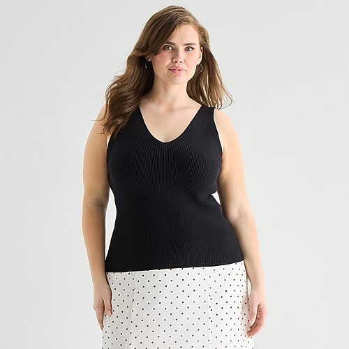 Click here for a.n.a Plus Womens V Neck Sleeveless Pullover Sweat... prices