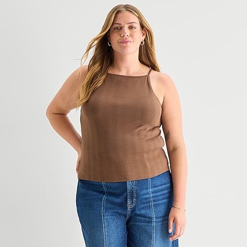 Click here for A.N.A Womens Plus Straight Neck Sleeveless Tank To... prices