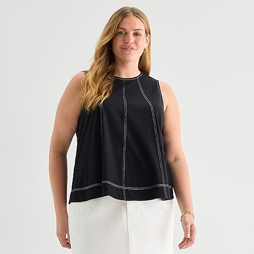 Click here for a.n.a Womens Plus Crew Neck Sleeveless Tank Top  3... prices