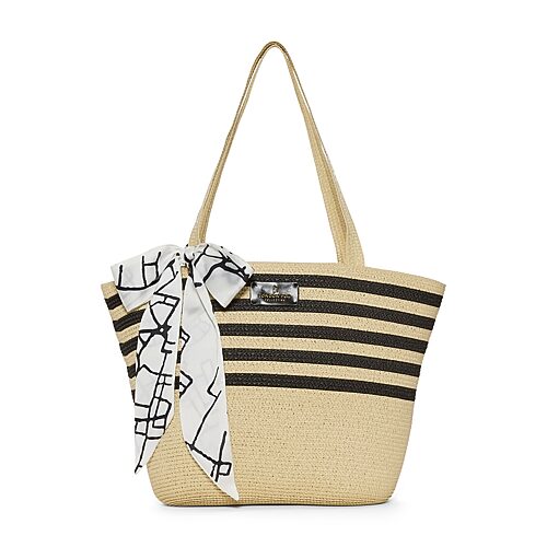 Click here for London Fog Straw Tote Bag  One Size  White prices