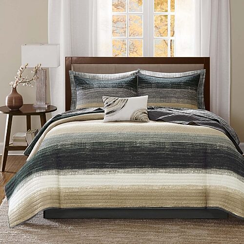 Click here for Madison Park Essentials Barret Quilt Set with Cott... prices