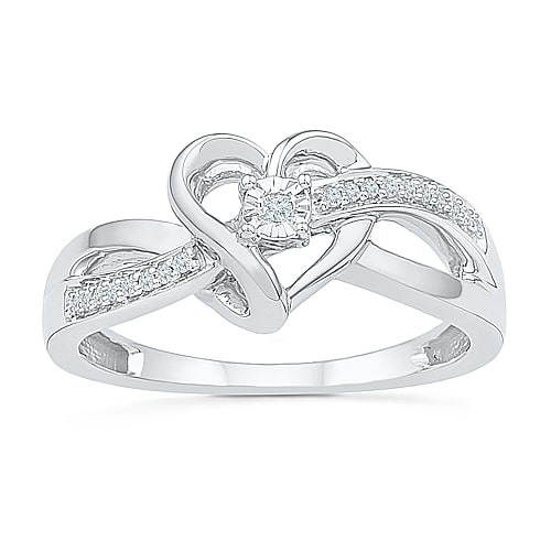 Click here for Womens Diamond Accent Natural White Diamond Sterli... prices