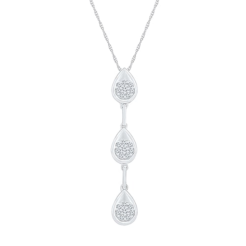 Click here for Linear Teardrop Womens 3/8 CT. T.W. Natural White... prices