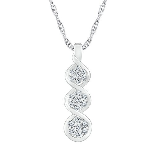 Click here for Linear 3-Stone Style Womens 1/3 CT. T.W. Natural W... prices