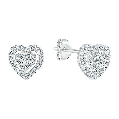 Click here for 1/4 CT. T.W. Natural White Diamond 10K Gold 7.4mm... prices