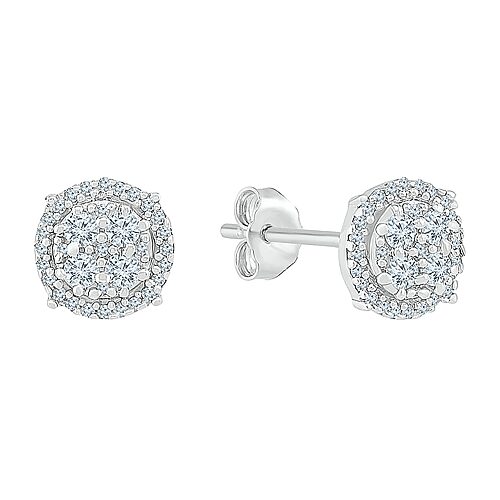 Click here for 1/3 CT. T.W. Natural White Diamond 10K Gold 7.3mm... prices