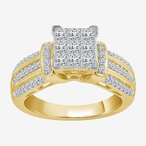 Click here for 1 CT.T.W. Natural Diamond Side Stone Engagement Ri... prices