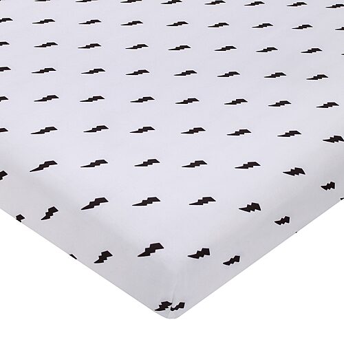 Click here for NoJo Lightning Bolt Print Mini Crib Sheet prices
