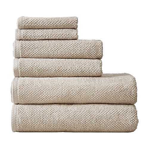 Click here for Linery Cotton Quick-Dry Loop Textured 6 Pc Towel S... prices