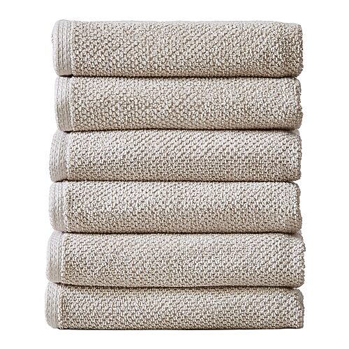 Click here for Linery Cotton Quick-Dry Loop Textured 6 Pc Hand To... prices